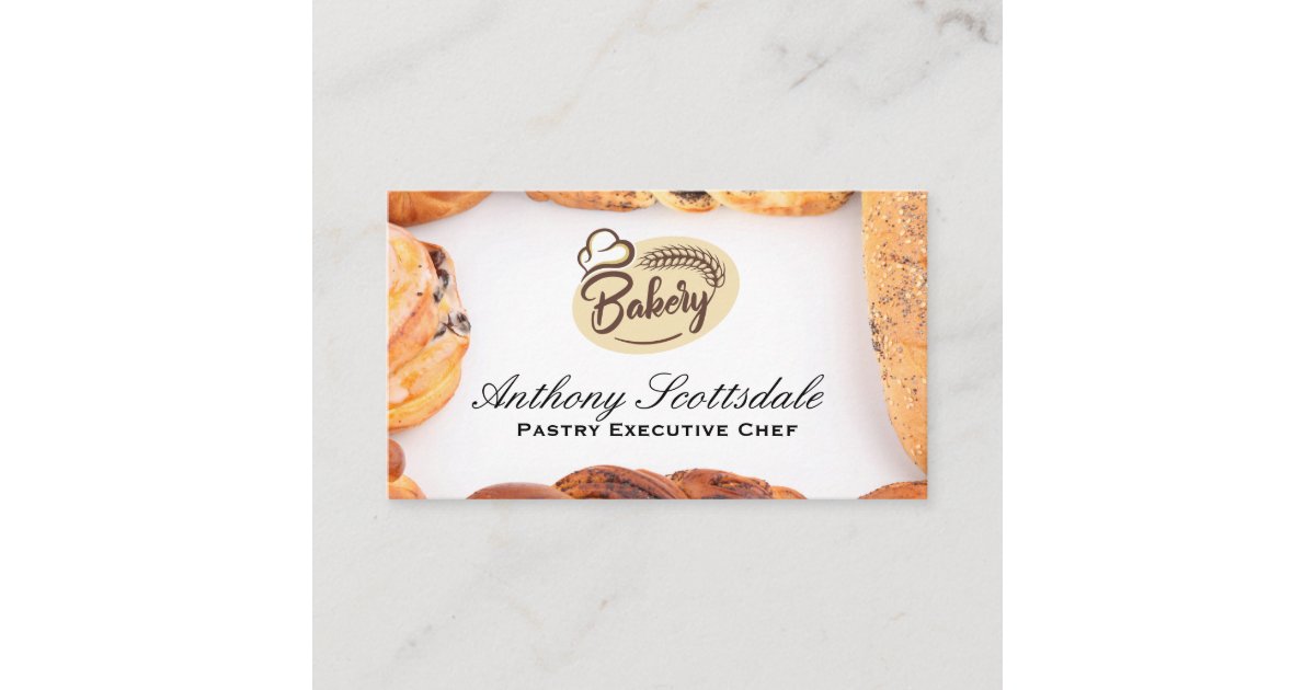Bakery Logo | Pastries Business Card | Zazzle