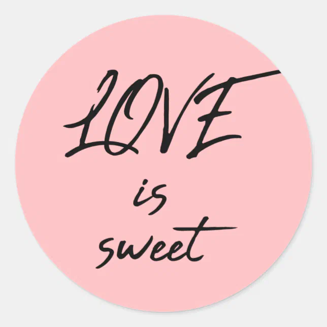 Bakery Love Is Sweet Business Packaging Stickers | Zazzle
