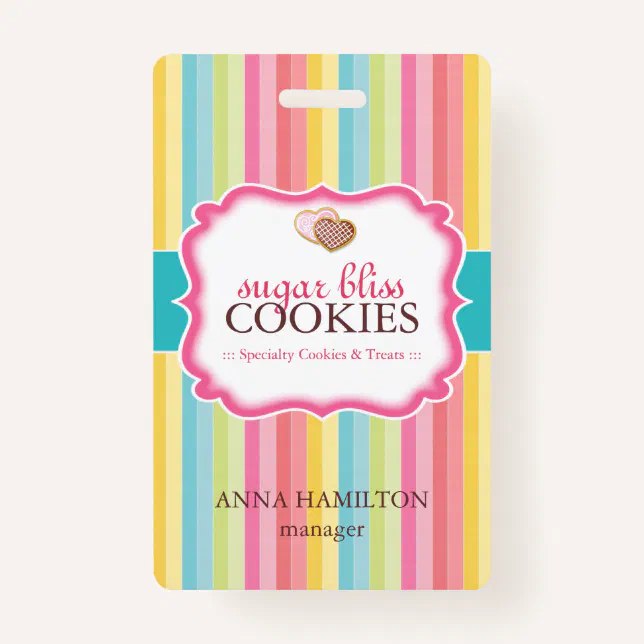 Bakery Manager Employee Badge | Zazzle