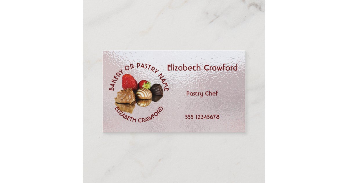 Bakery Or Pastry Sweets Cake Shop With Your Name Business Card | Zazzle