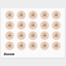 Bakery Pastry Cake Decorator Orange Classic Round Sticker | Zazzle