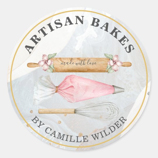 Bakery Pastry Chef Bakers Tools Product Labels | Zazzle