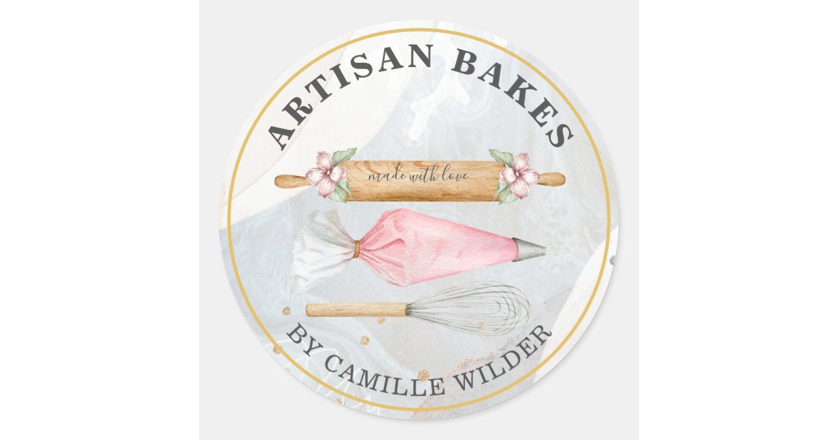 Bakery Pastry Chef Bakers Tools Product Labels | Zazzle
