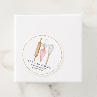 Bakery Pastry Chef Baking Utensils Product Label | Zazzle