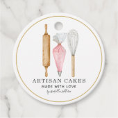Bakery Pastry Chef Baking Utensils Product Label | Zazzle