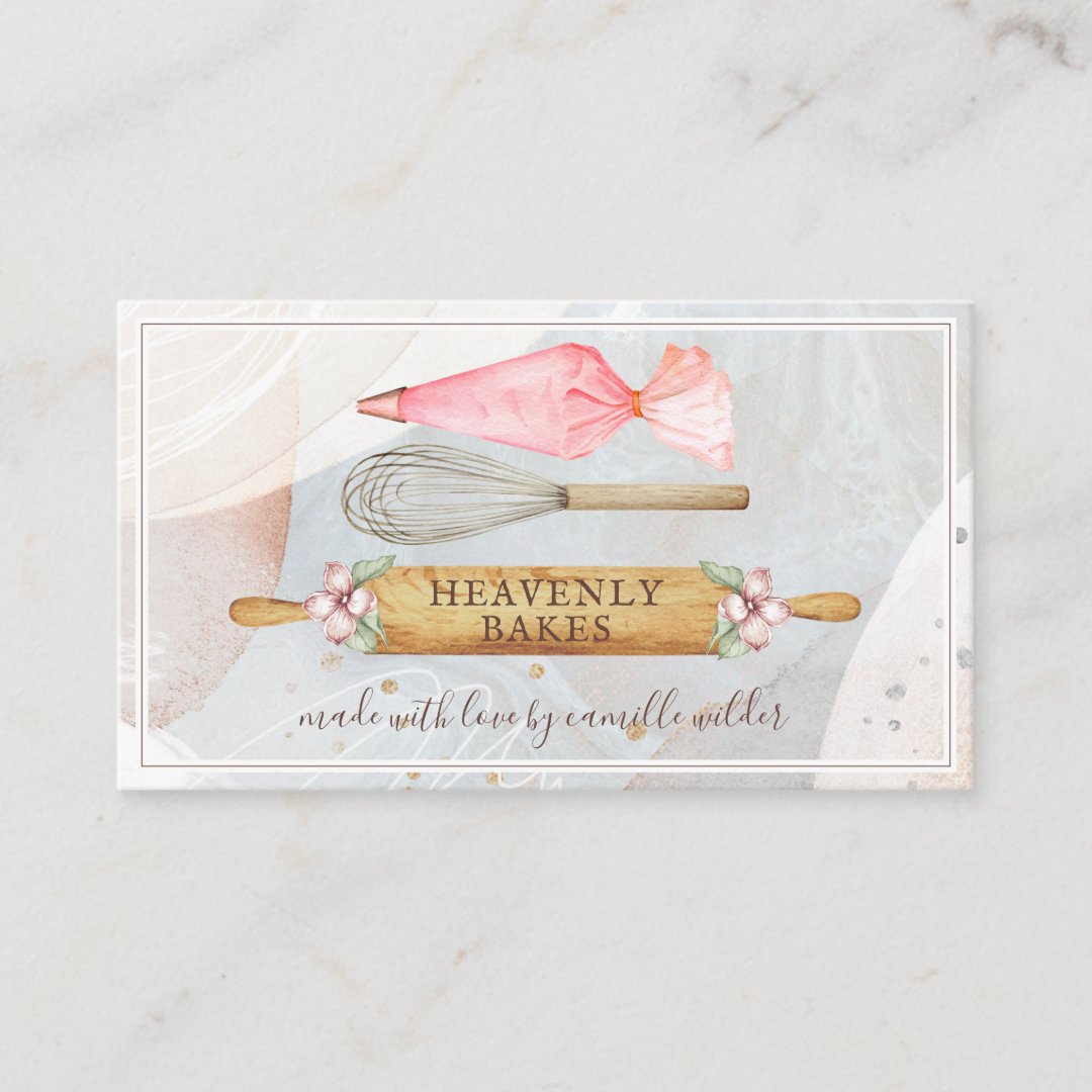 Bakery Pastry Chef Business Card | Zazzle