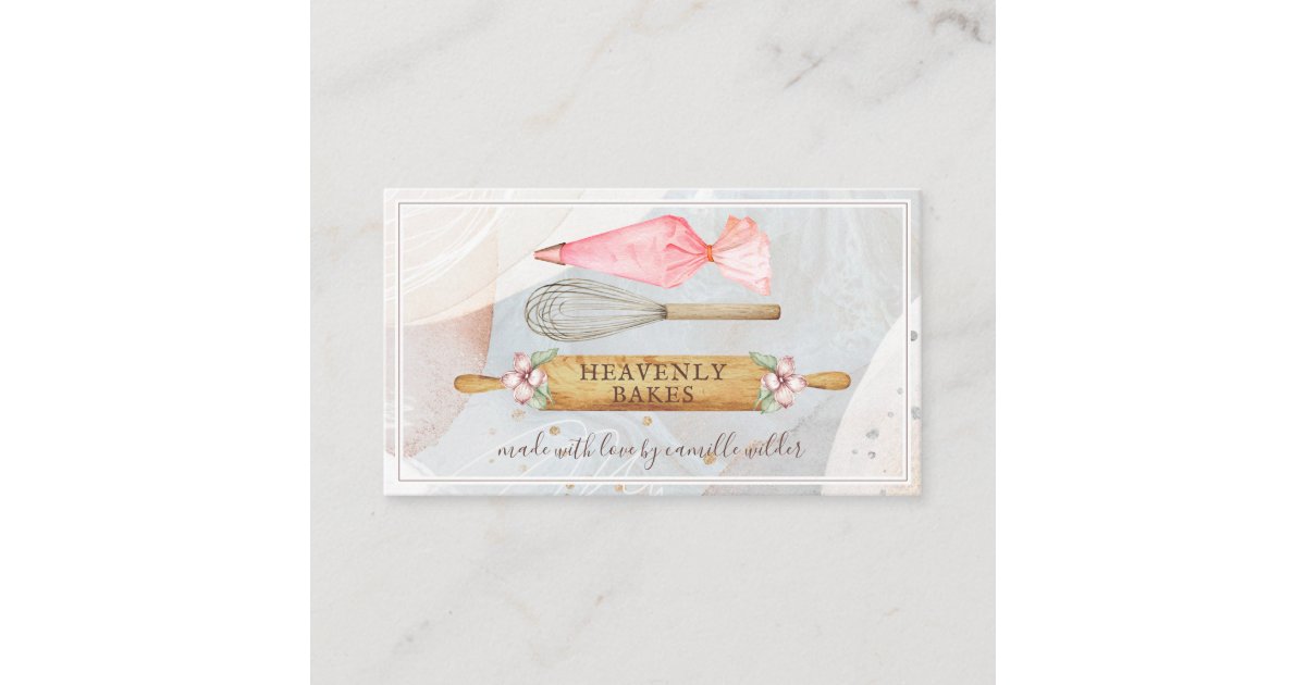 Bakery Pastry Chef Business Card | Zazzle