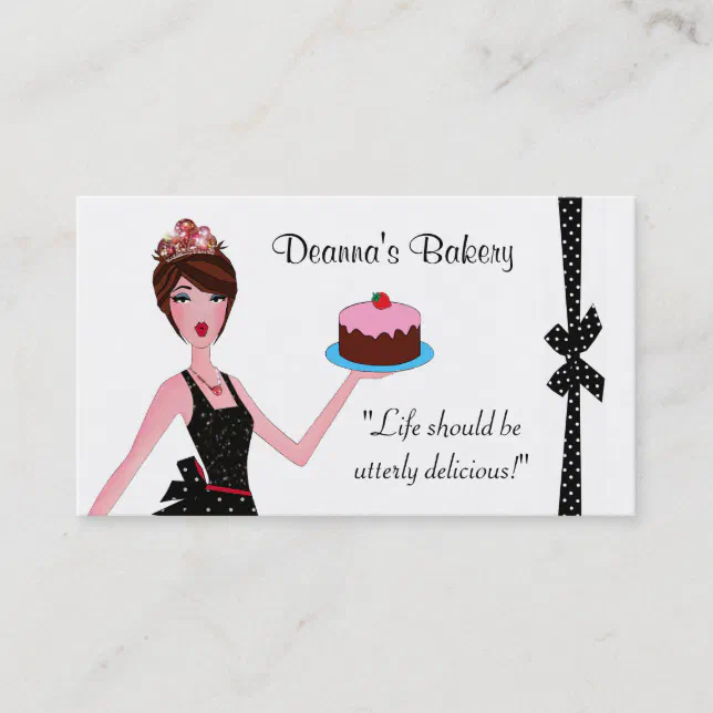 Bakery Pastry DIVAlicious Business Cards | Zazzle