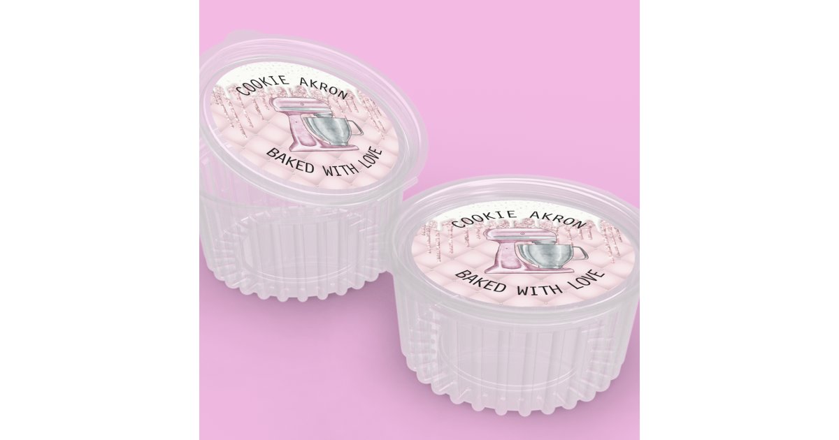 Bakery Pastry Frosting Drips Cookie Label | Zazzle