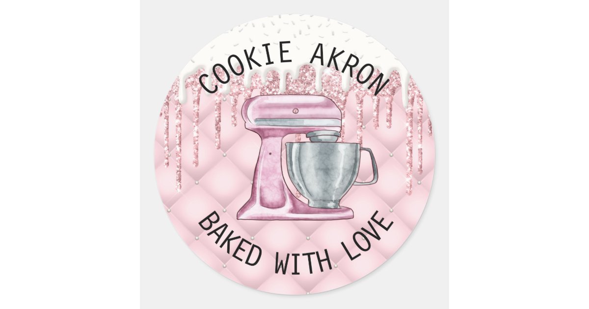 Bakery Pastry Frosting Drips Cookie Label | Zazzle
