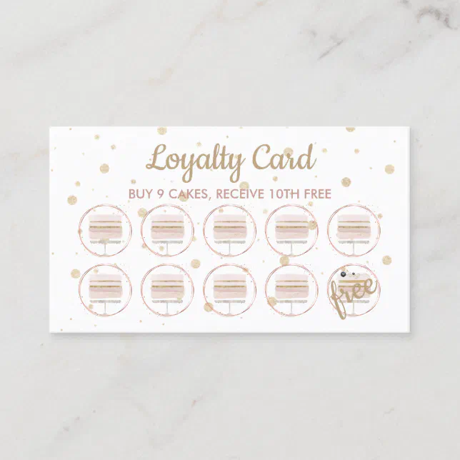 Bakery Pastry Patisserie Loyalty Wedding Cake Business Card | Zazzle