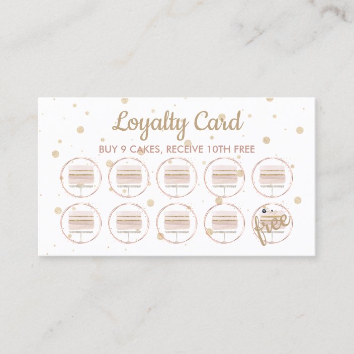 Bakery Pastry Patisserie Loyalty Wedding Cake Business Card | Zazzle.com