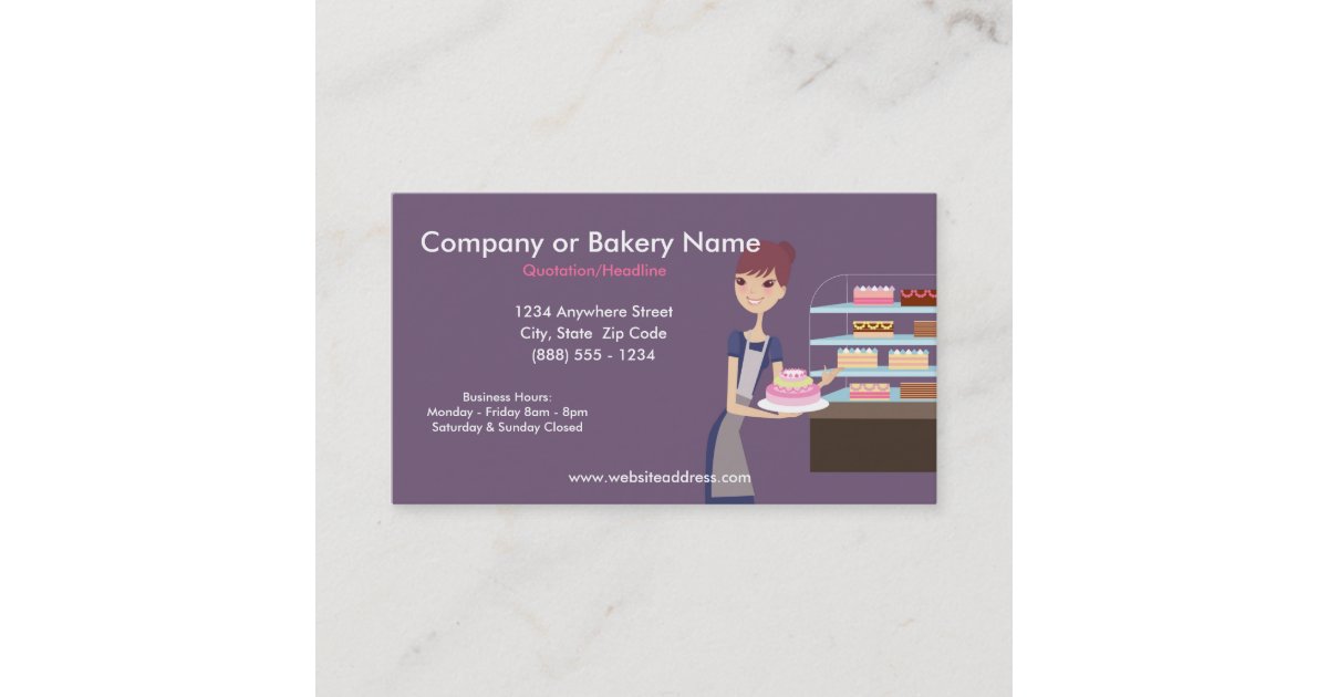 Bakery/Pastry Shop 4 Business Card | Zazzle