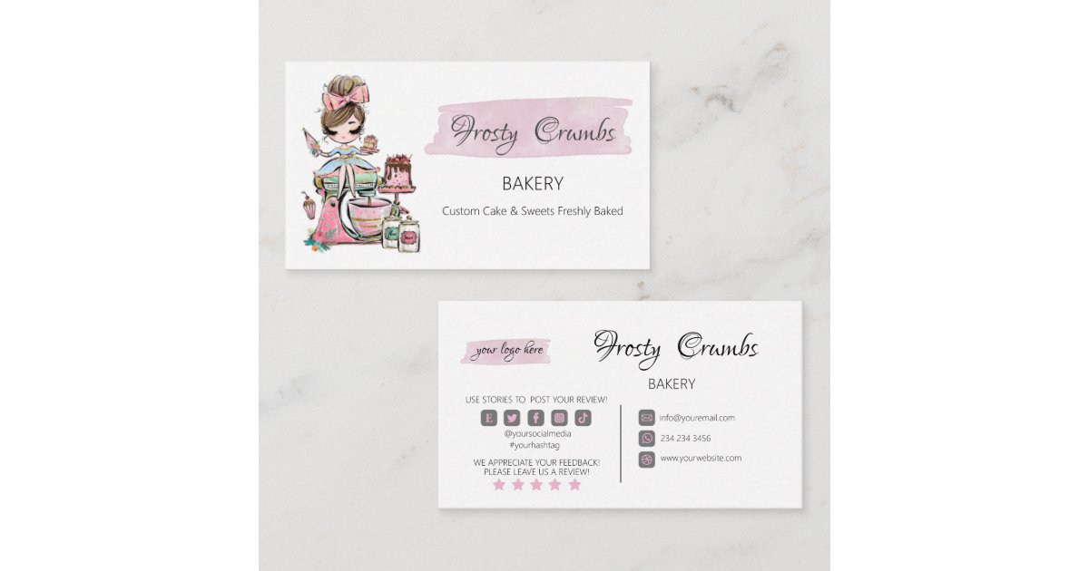 Bakery Pastry Sweets Cupcakes Business Card | Zazzle