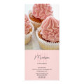 Bakery Price List Custom Monogram Logo Pink Rack Card | Zazzle