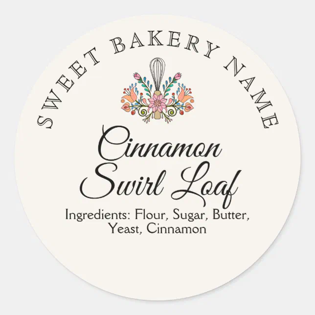 Bakery Product Label | Zazzle