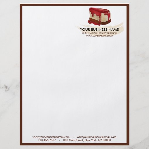 Bakery Strawberry Cheese Cake Order Form Flyer | Zazzle