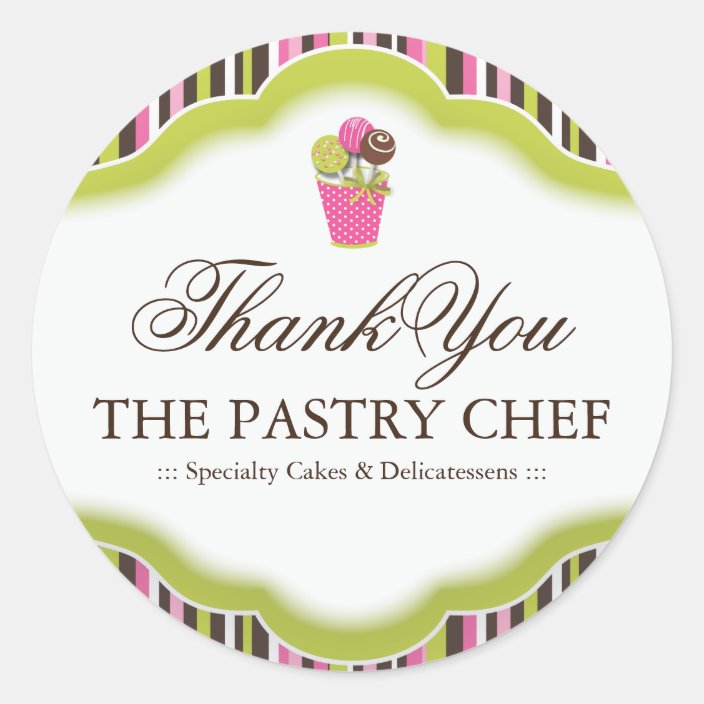 Bakery Thank You Stickers | Zazzle.com