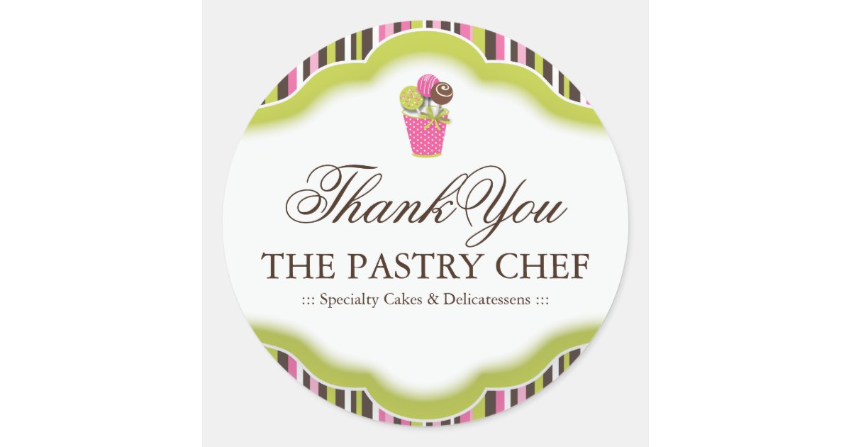 Bakery Thank You Stickers | Zazzle