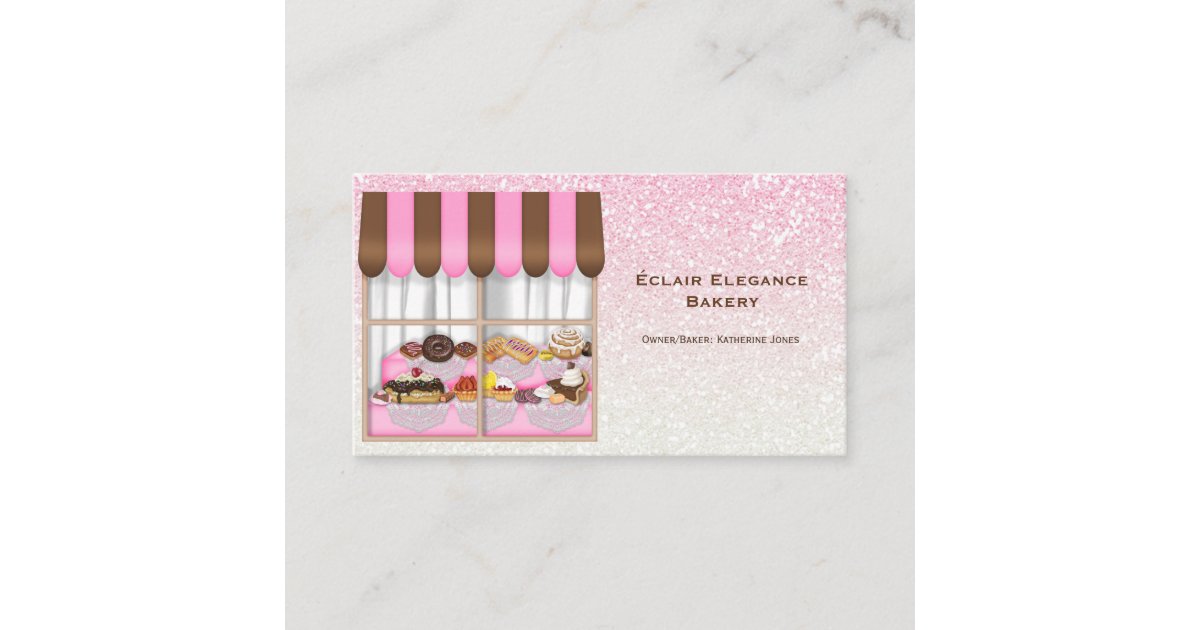 Bakery Window Pastry Business Cards | Zazzle
