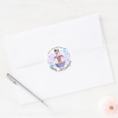 Bakery woman baking mixing bowl gift tag stickers | Zazzle