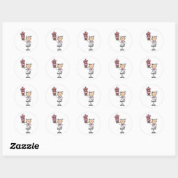 Baking A Cake Sticker | Zazzle