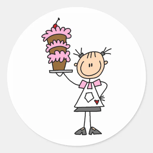Baking A Cake Sticker | Zazzle