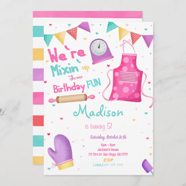 Baking Birthday Invitation | Zazzle