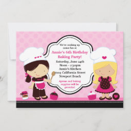 Baking Birthday Party Invitation | Zazzle