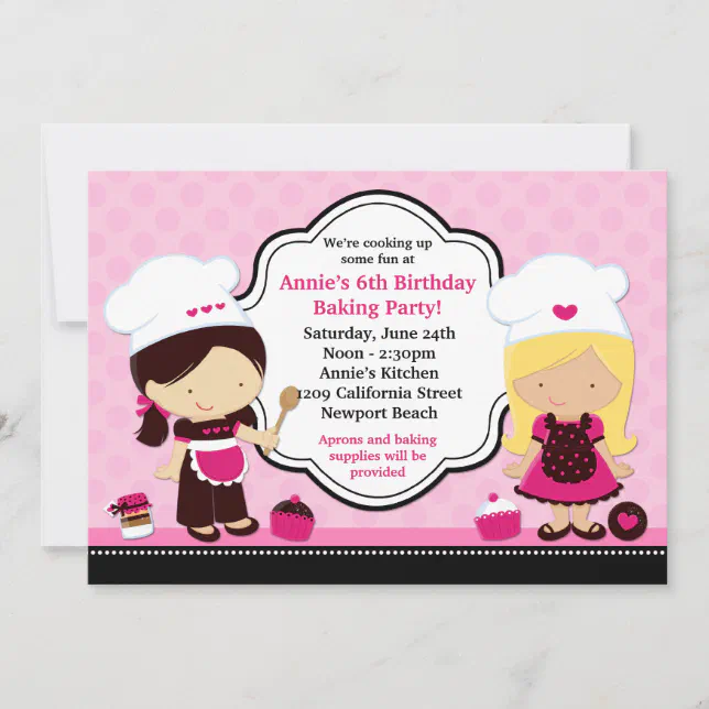 Baking Birthday Party Invitation | Zazzle