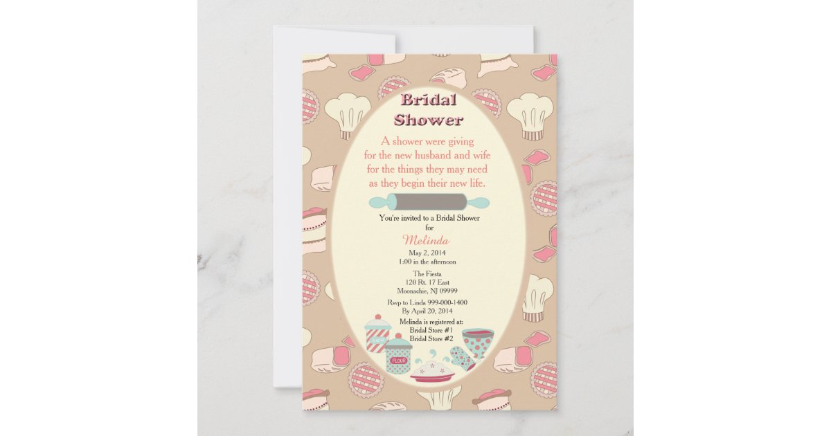 Baking Bridal Shower Invitation | Zazzle