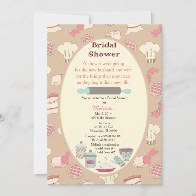 Baking Bridal Shower Invitation | Zazzle