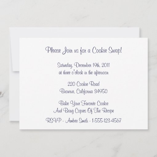 Baking Chocolate Chip Cookie Swap Invitation | Zazzle