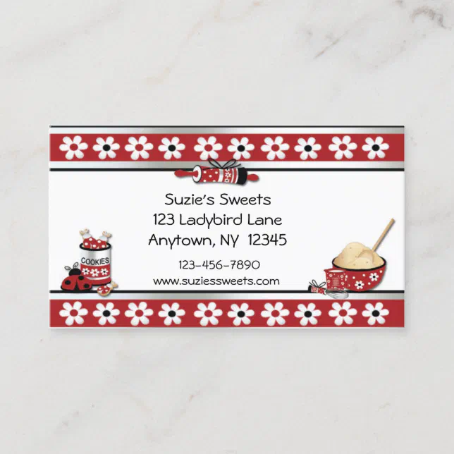 Baking Cookies Business Card | Zazzle