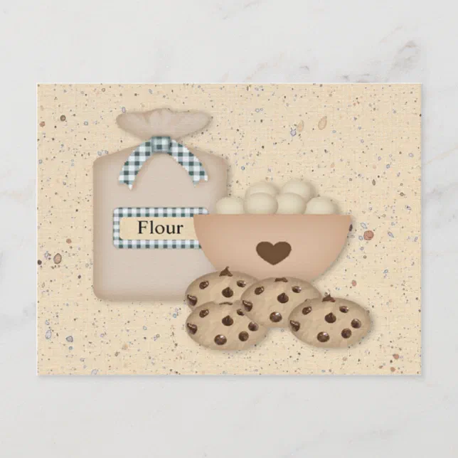 Baking Cookies Recipe Card | Zazzle