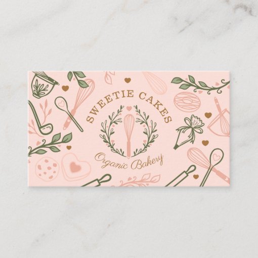 Baking & Cooking Utensil Cookie Bakery Business Card | Zazzle