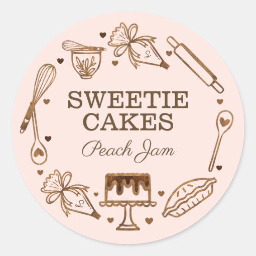 Baking & Cooking Utensil Woodgrain Texture Jar Cla Classic Round ...