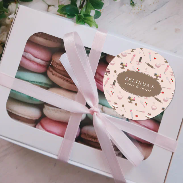 Baking & Cooking Utensils Bakery Cooking Classic Round Sticker | Zazzle