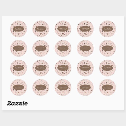 Baking & Cooking Utensils Bakery Cooking Classic Round Sticker | Zazzle