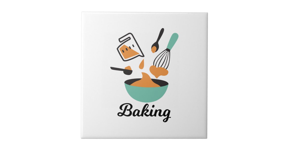 Baking Design For Bakers Ceramic Tile | Zazzle