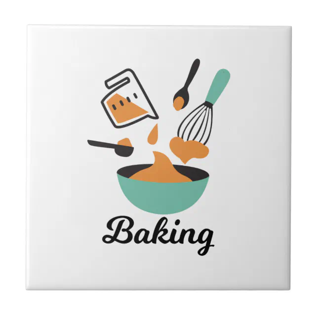 Baking Design For Bakers Ceramic Tile | Zazzle