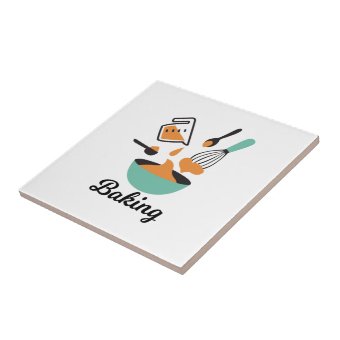 Baking Design For Bakers Ceramic Tile | Zazzle