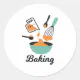 Baking Design For Bakers Classic Round Sticker | Zazzle
