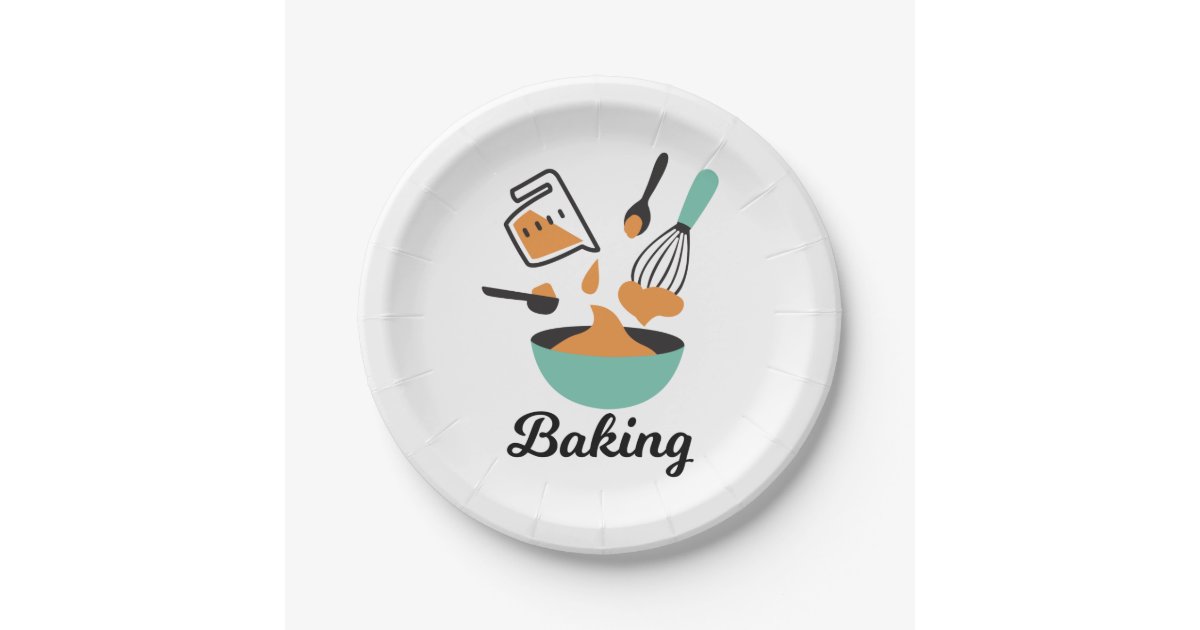 Baking Design For Bakers Paper Plates | Zazzle