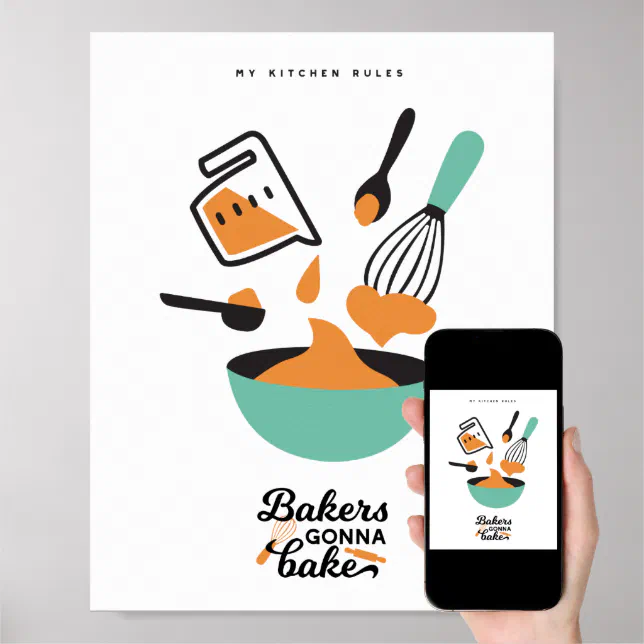 Baking Design For Bakers Poster | Zazzle
