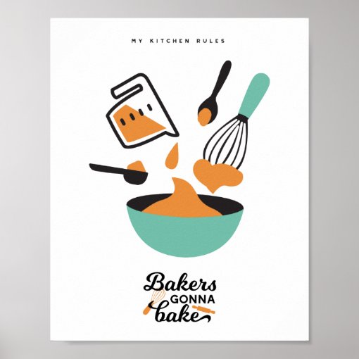 Baking Design For Bakers Poster | Zazzle