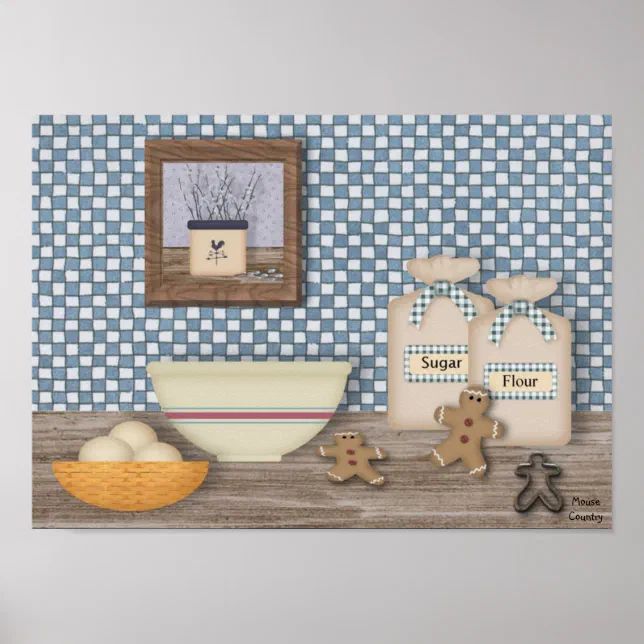 Baking Gingerbread Men Poster | Zazzle