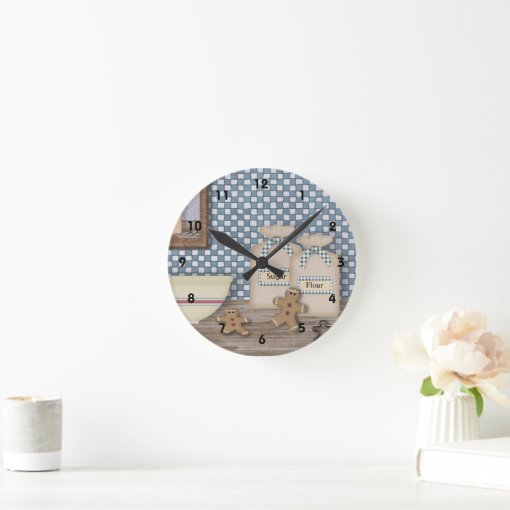 Baking Gingerbread Wall Clock | Zazzle