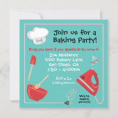 Baking or Cooking Party Invitation Card | Zazzle