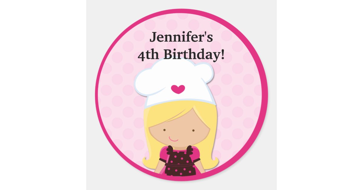 Baking Party Favor Stickers | Zazzle